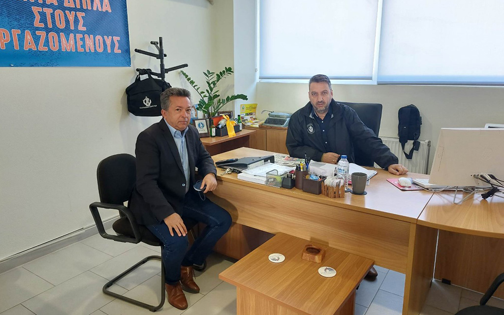 Επίσκεψη του Αντιδημάρχου Διοικητικών Υπηρεσιών και Προέδρου της Δ.Ε.Σ ...
